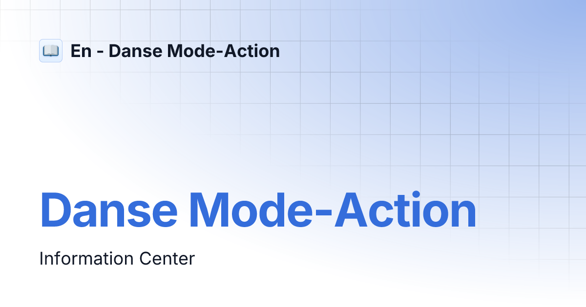 Danse Mode-Action | En - Danse Mode-Action